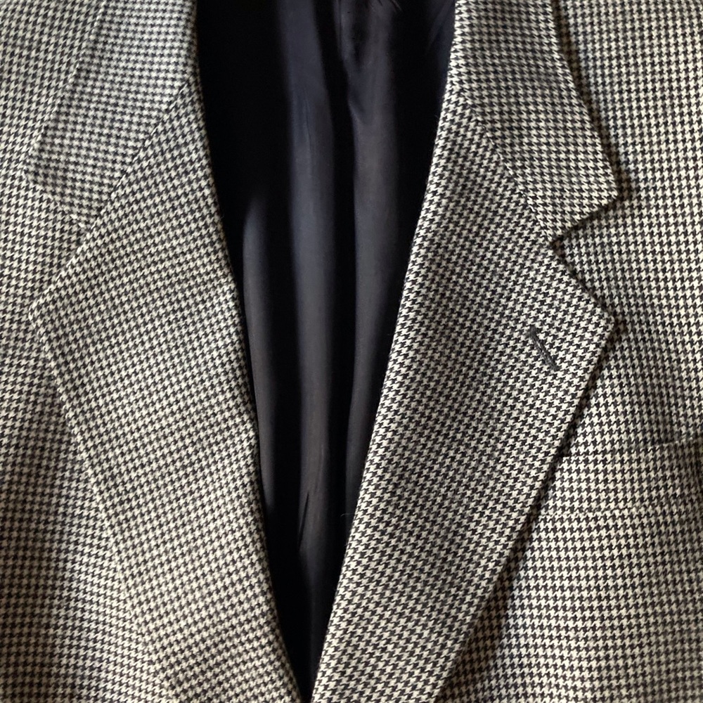Very Sharp Black White Houndstooth Jacket,By Renowned… - Gem